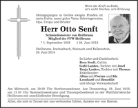 Traueranzeige Familienanzeigen / Todesanzeigen - idowa Markt